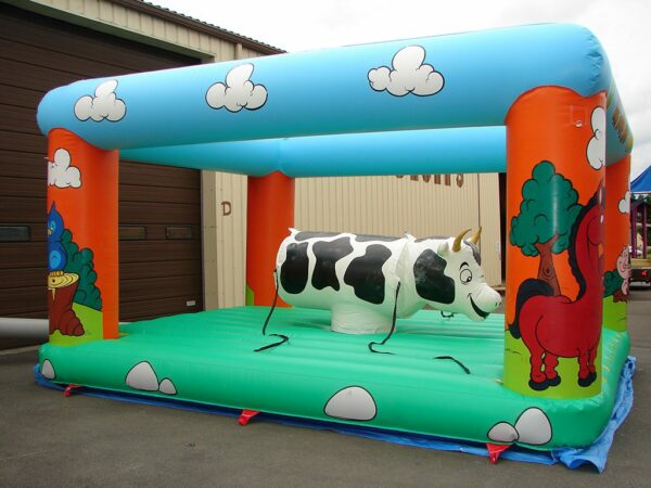 RODEO INFLATABLE COW WITH FRAME - C2J